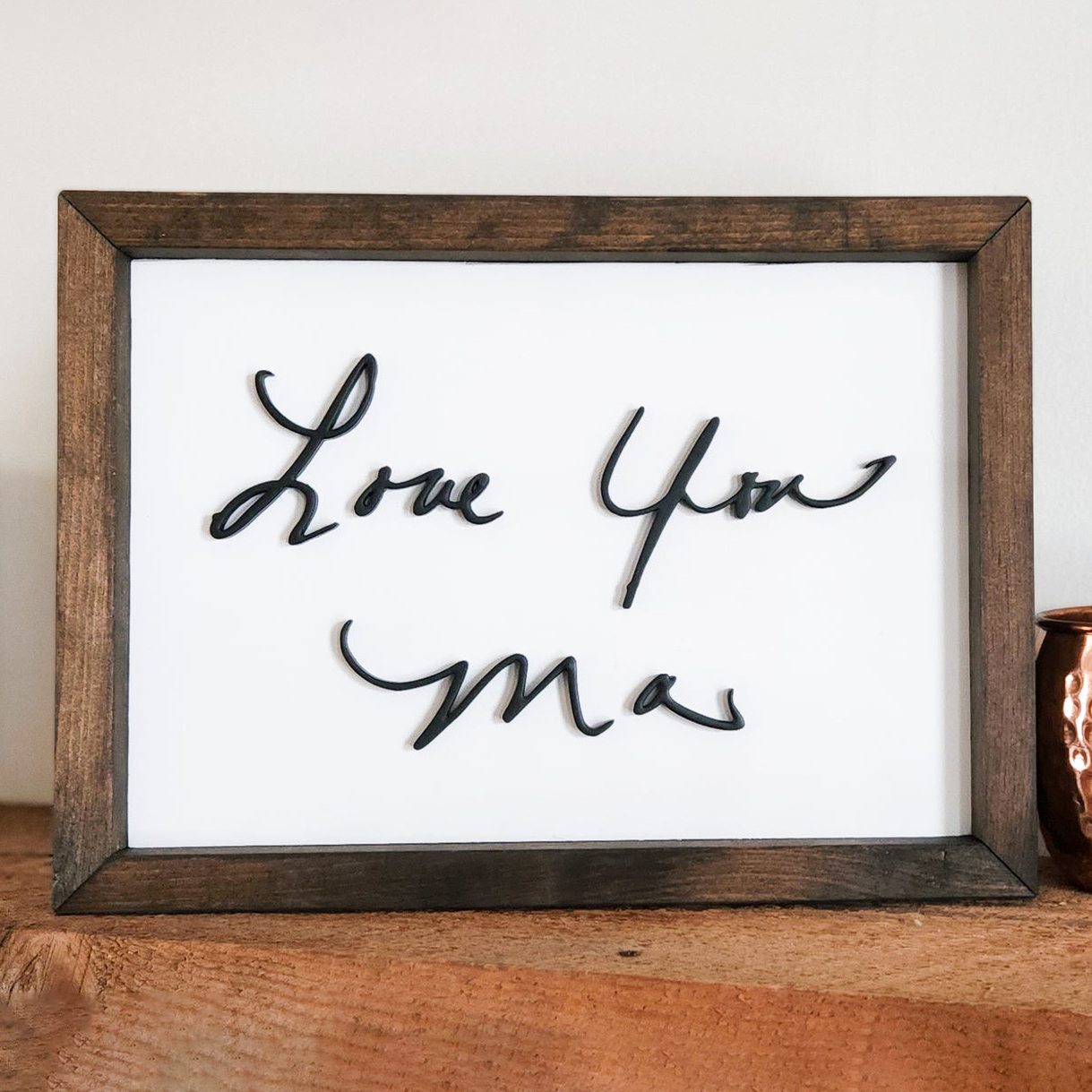 3D Custom Handwritten Wooden Sign