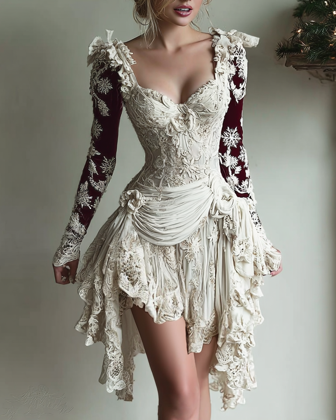 Christmas Themed Gingerbread Man Embroidered Knit Sweater and Pants Two ...