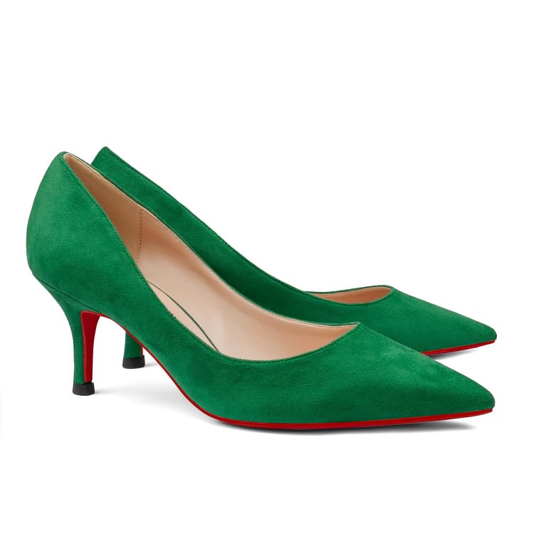 60mm Kitten Heels Pumps Summer Daily Suede