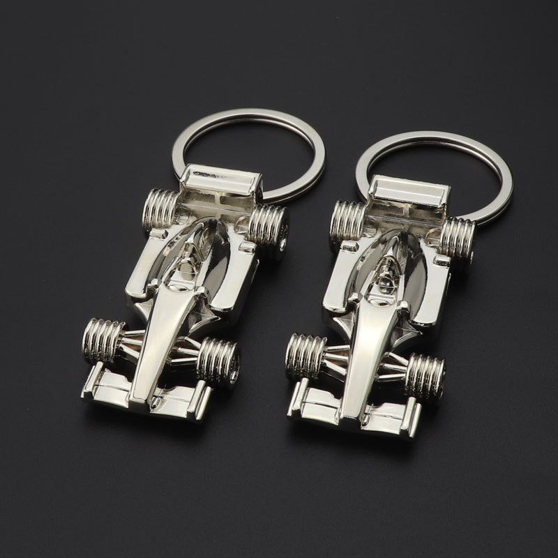 F1 Racing Car Model Solid Key Chain