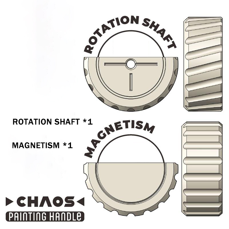CHAOS Miniature Model Hand-Painted Rotate Apply Color Tool Grip