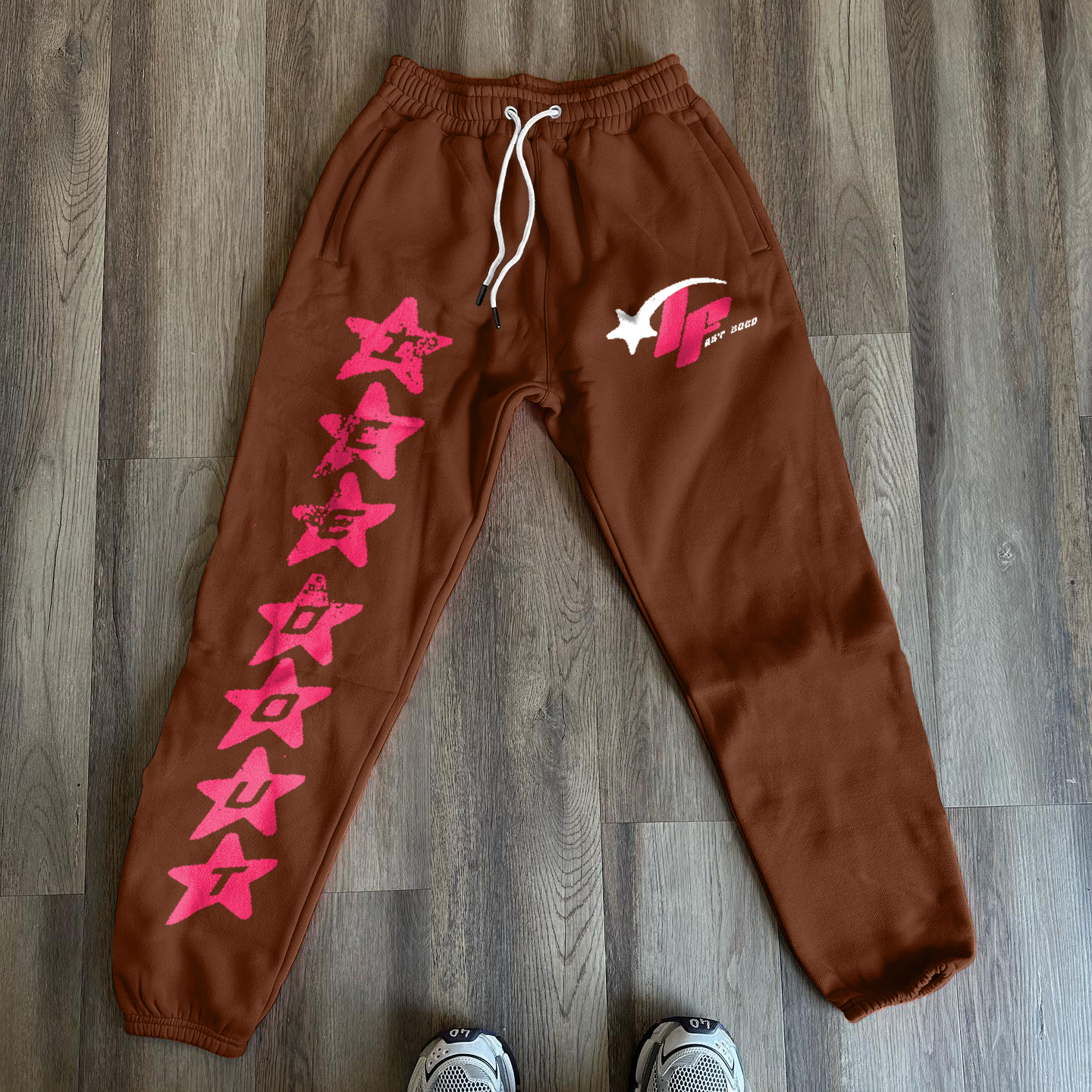 Preppy Star Print Track Pants