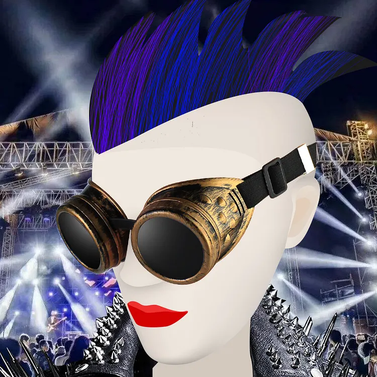 Punk Festival sunglasses Steampunk Rock Goggles Unusual Sunglasses ...