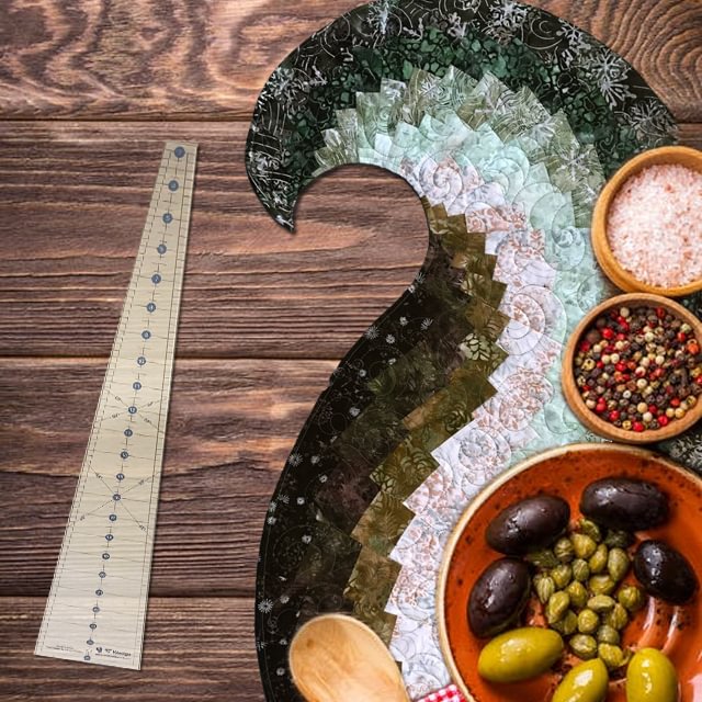 Spicy Spiral Table Runner Template - With Instructions