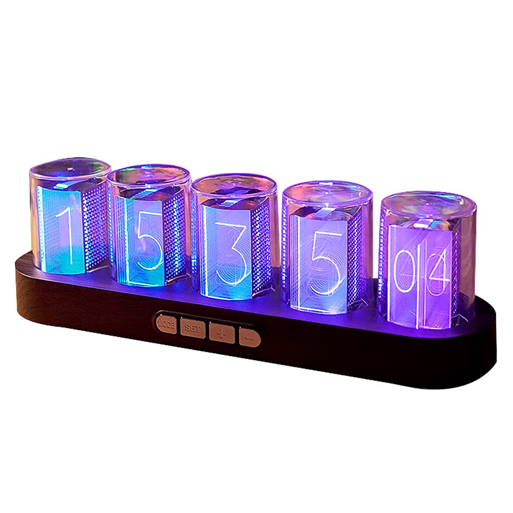Adventurers Simulation Nixie Tube Clock, RGB Desk Clock, LED Tube Desk ...