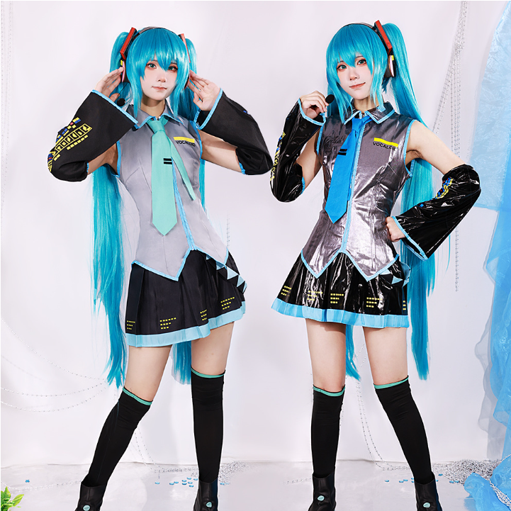 Hatsune Miku Official clothing Cloth and silver patent leather cosplay ...