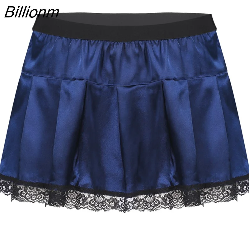Billionm Mens Lingerie Sissy Crossdresser Costume Lace Trim Pleated