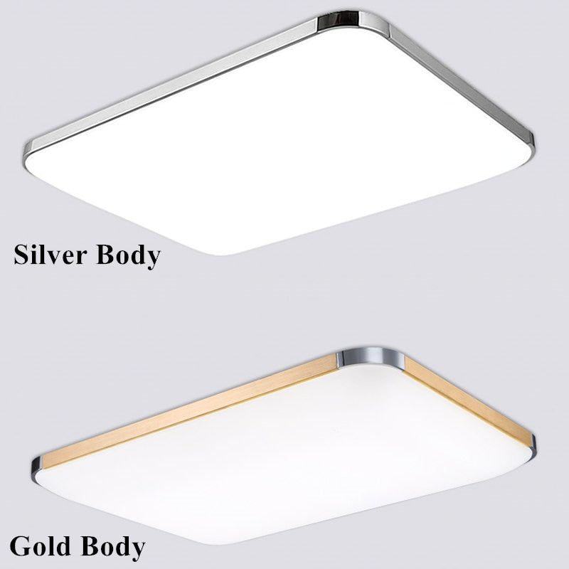 Modern 2.4G RF Remote Control Square Aluminum Acrylic LED Ceiling Lamp ...