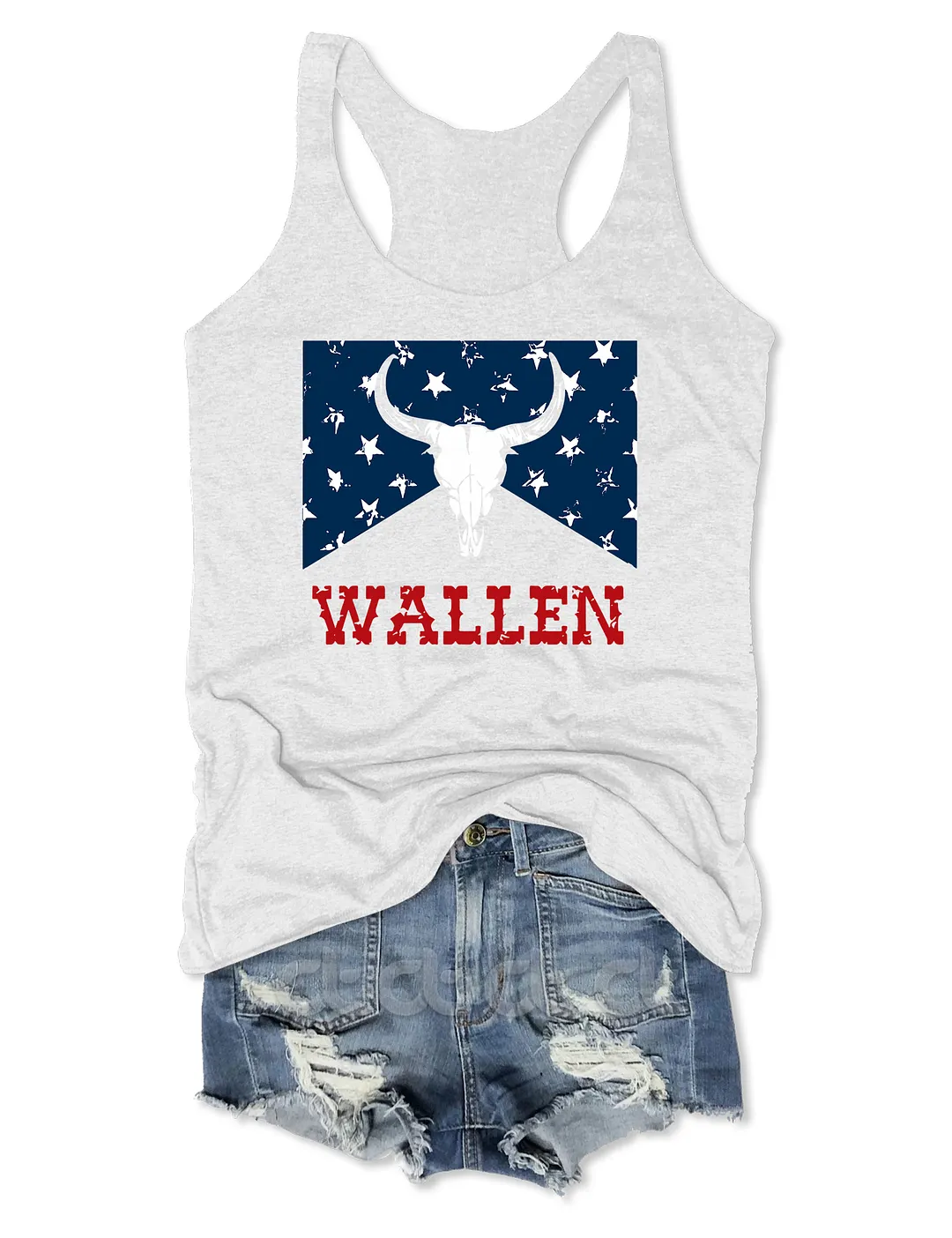 4th Of July American Wallen Bull Morgan Wallen Tank