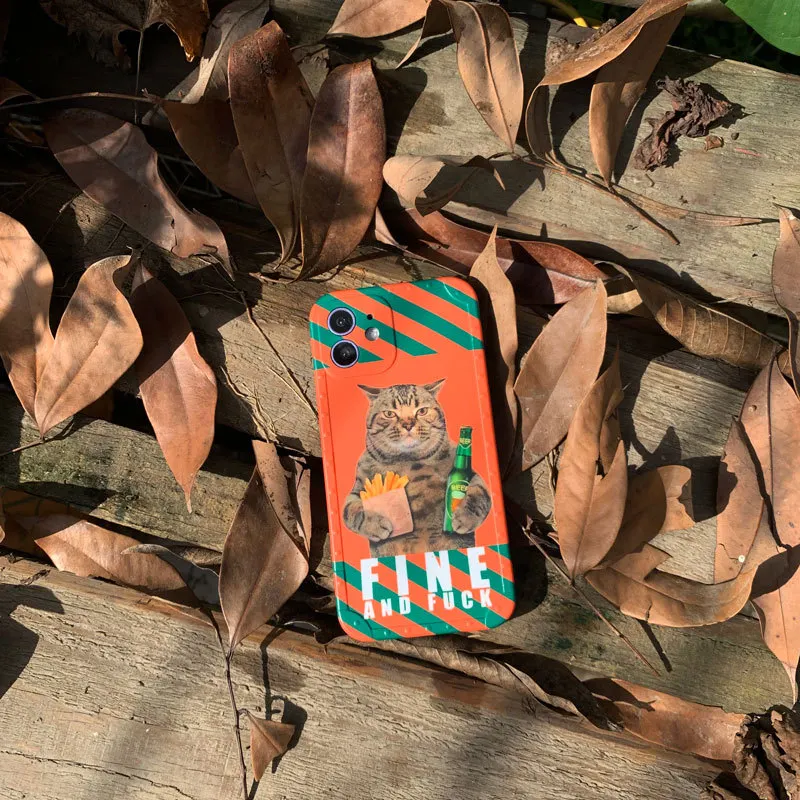 Fat House Cat Spoof Phone Case