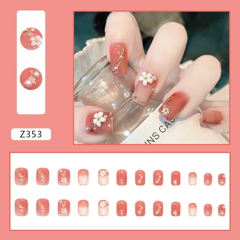 Churchf Churchf Island Ice Tea Nail Short Thin Three-Dimensional Relief ...