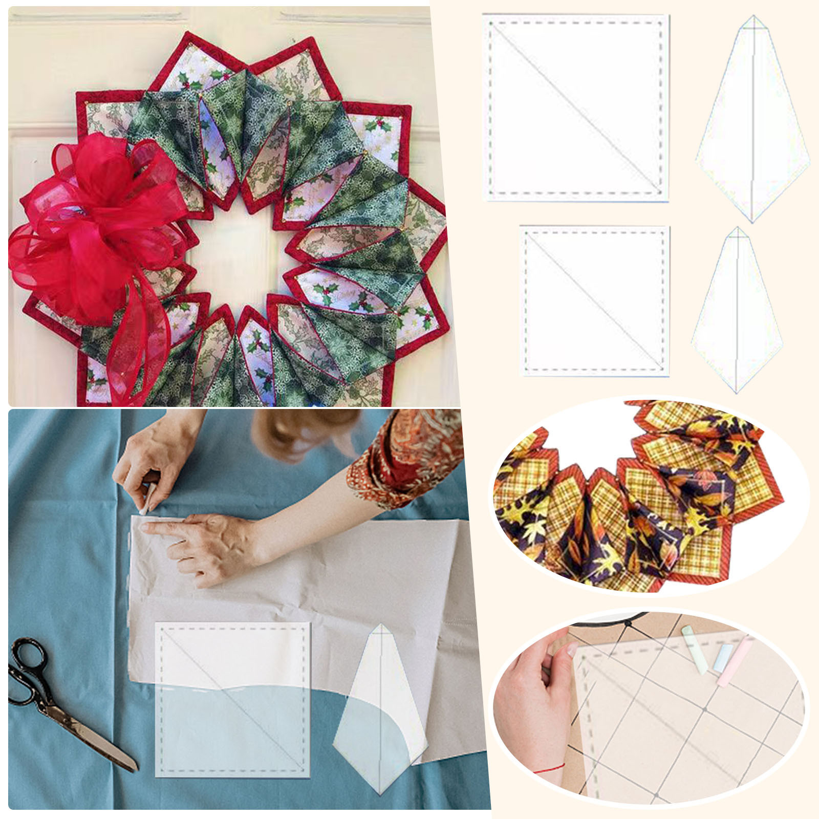 Wreath Pattern Template DIY Craft Template Ruler(With Instructions)