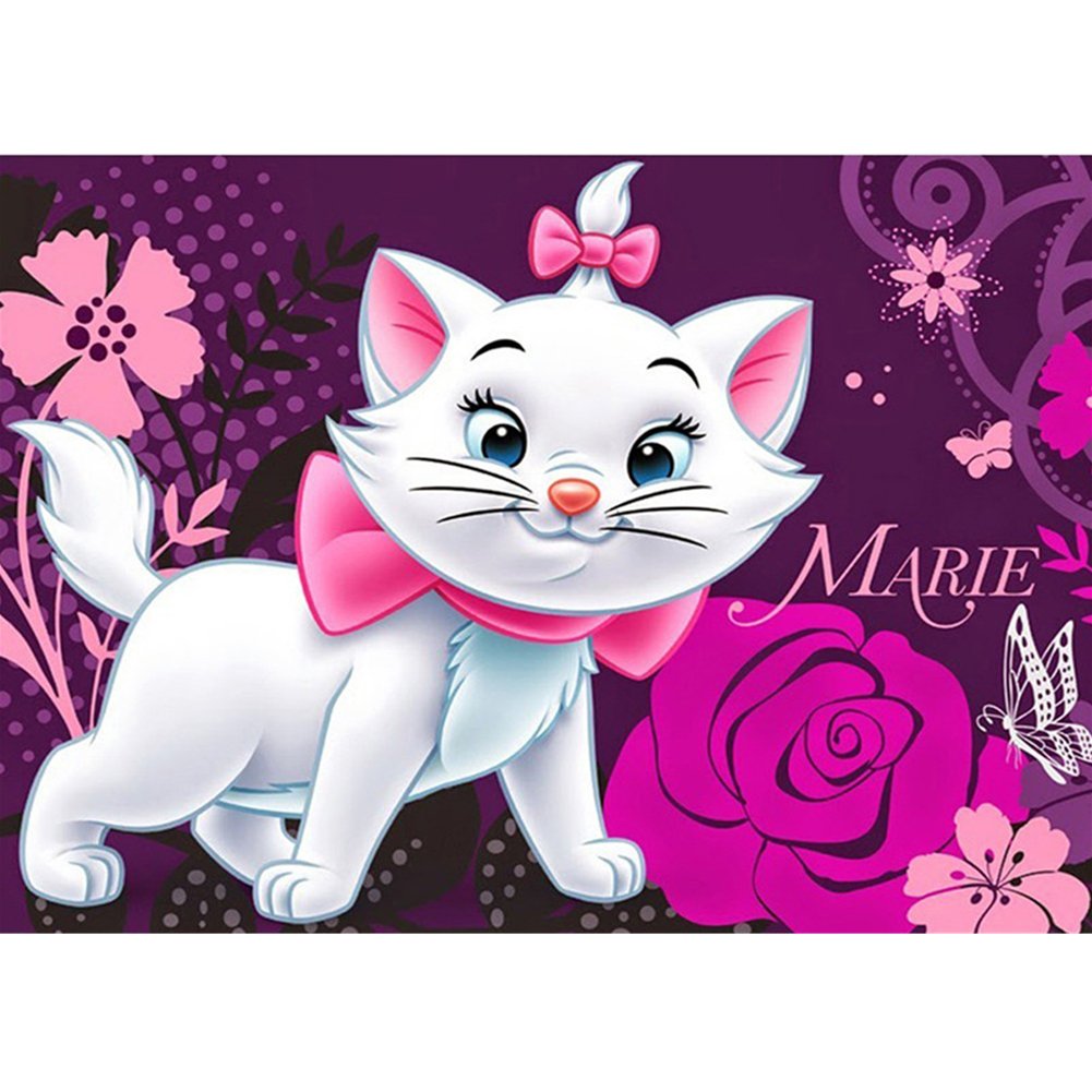 Cartoon Marie Cat full round or square drill diamond painting