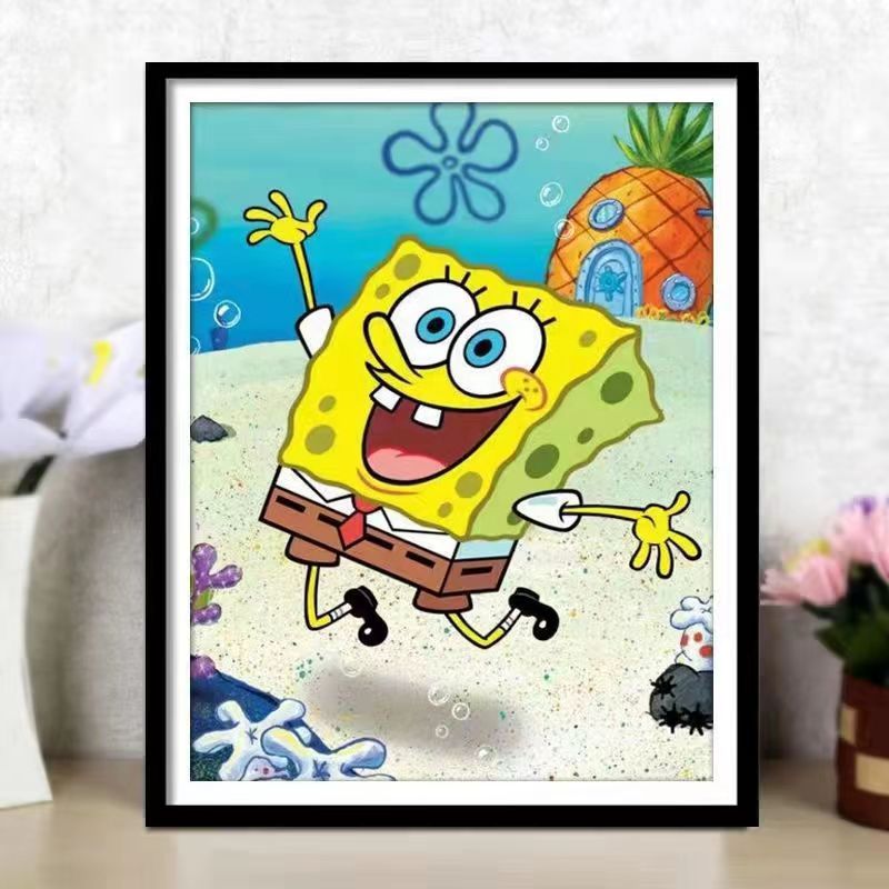 Cartoon SpongeBob full round or square drill diamond painting