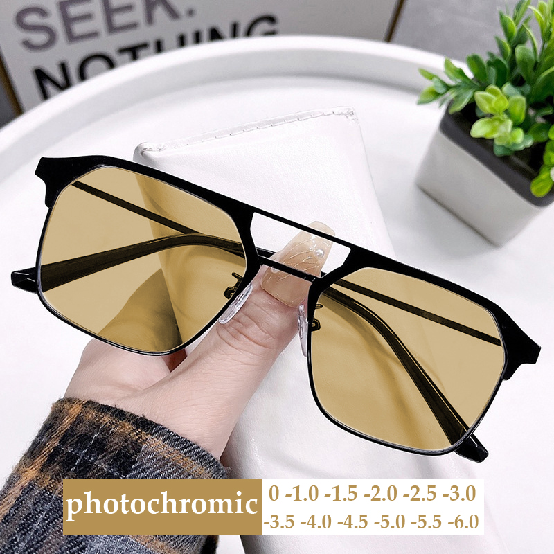 Luxury Double Beam Myopia Glasses with Diopter 0 To -6.0 Trend Smart ...