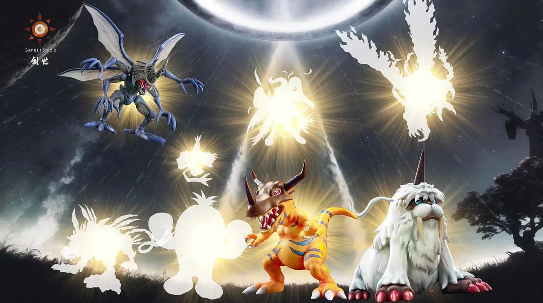 Ikkakumon & Gomamon - Digimon Resin Statue - Genesis-Studio [In Stock]
