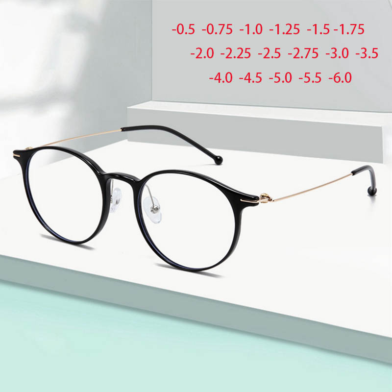 Thin Legs Frame Round Myopia Glasses for Men Women Prescription ...