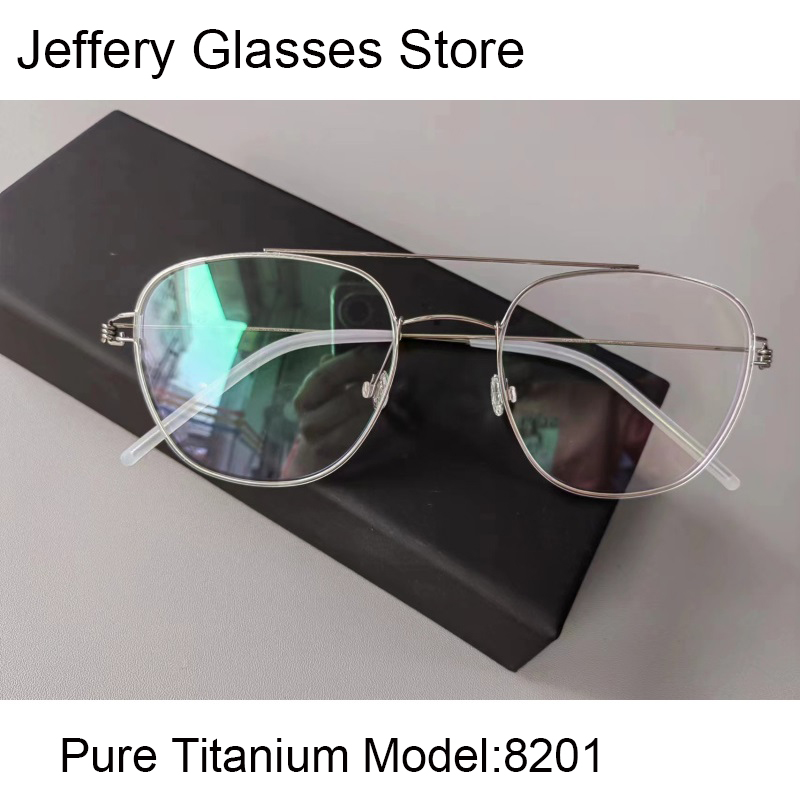 Denmark Retro Double Beam Glasses Frame For Men and Women Ultra-Light ...