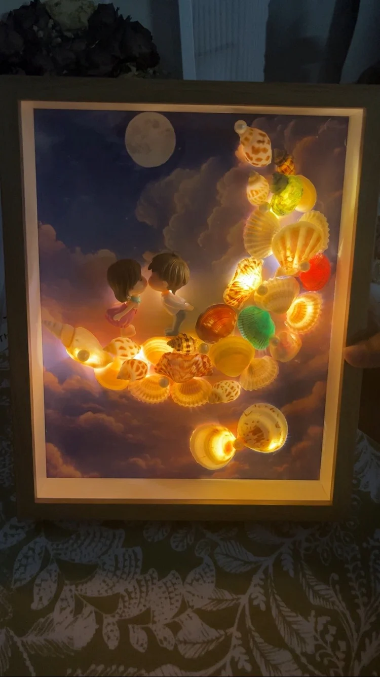 👨‍ ️‍💋‍👨DIY Shell Conch Starry Sky Lamp