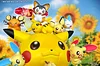 Dynamax Pikachu Family - Pokemon Resin Statue - Crescent-Studios