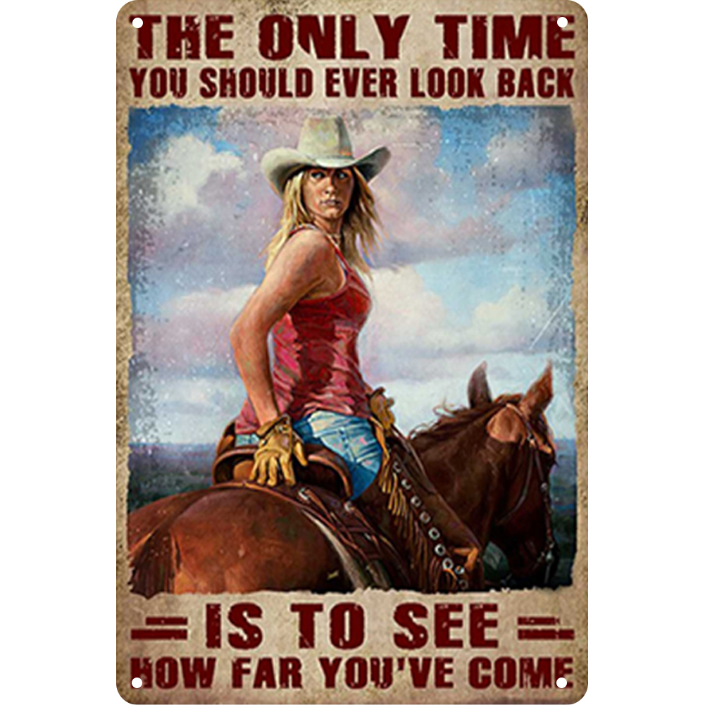 20*30cm - The Only Time You Should Ever Look Back - Vintage Tin Signs