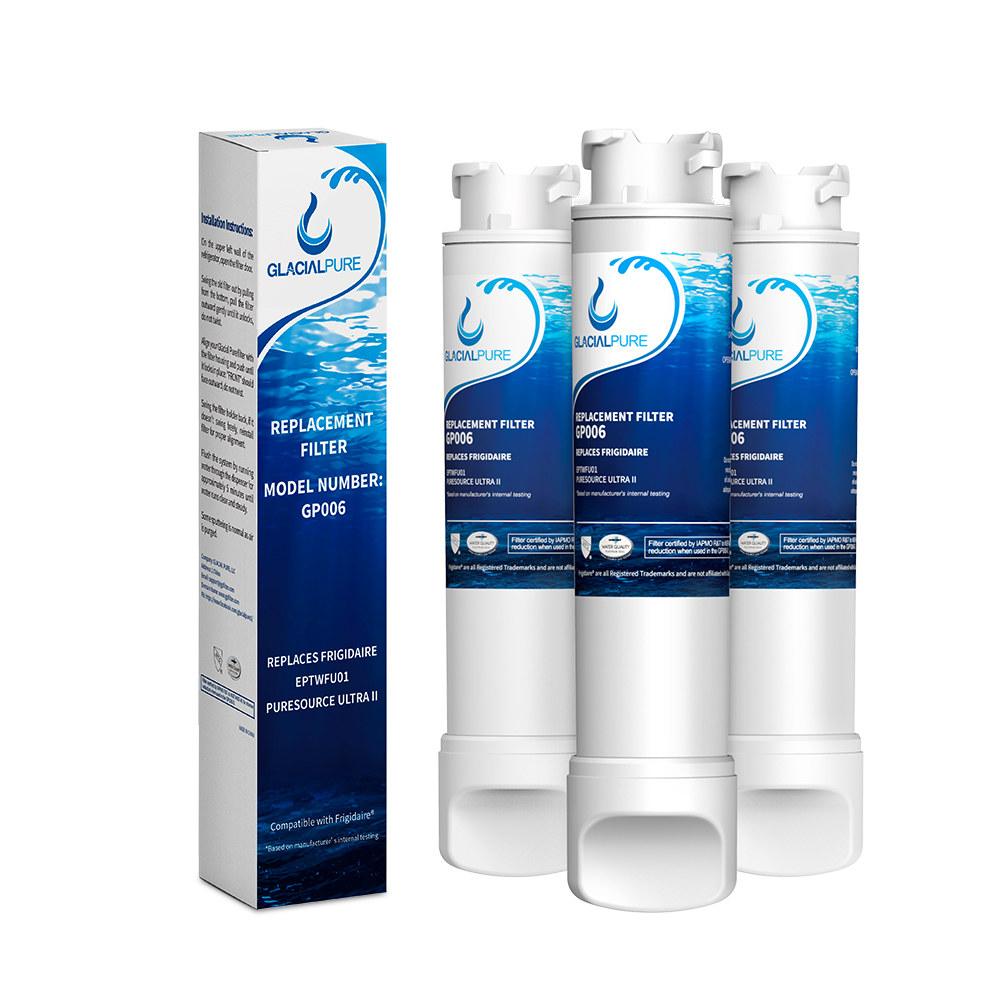 GlacialPure EPTWFU01 Refrigerator Water Filter 3 Pack