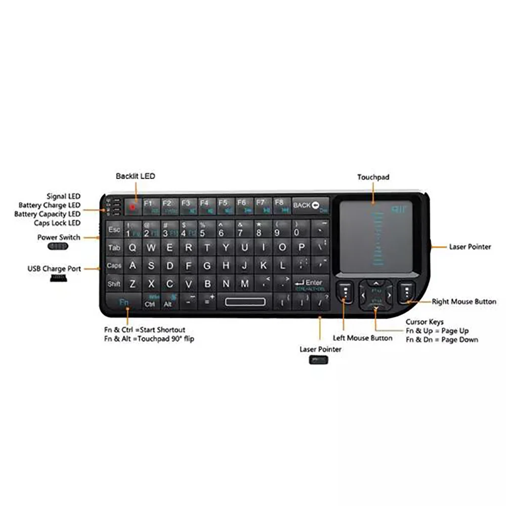 Rii K01V3 Mini 2.4G RF Wireless Keyboard