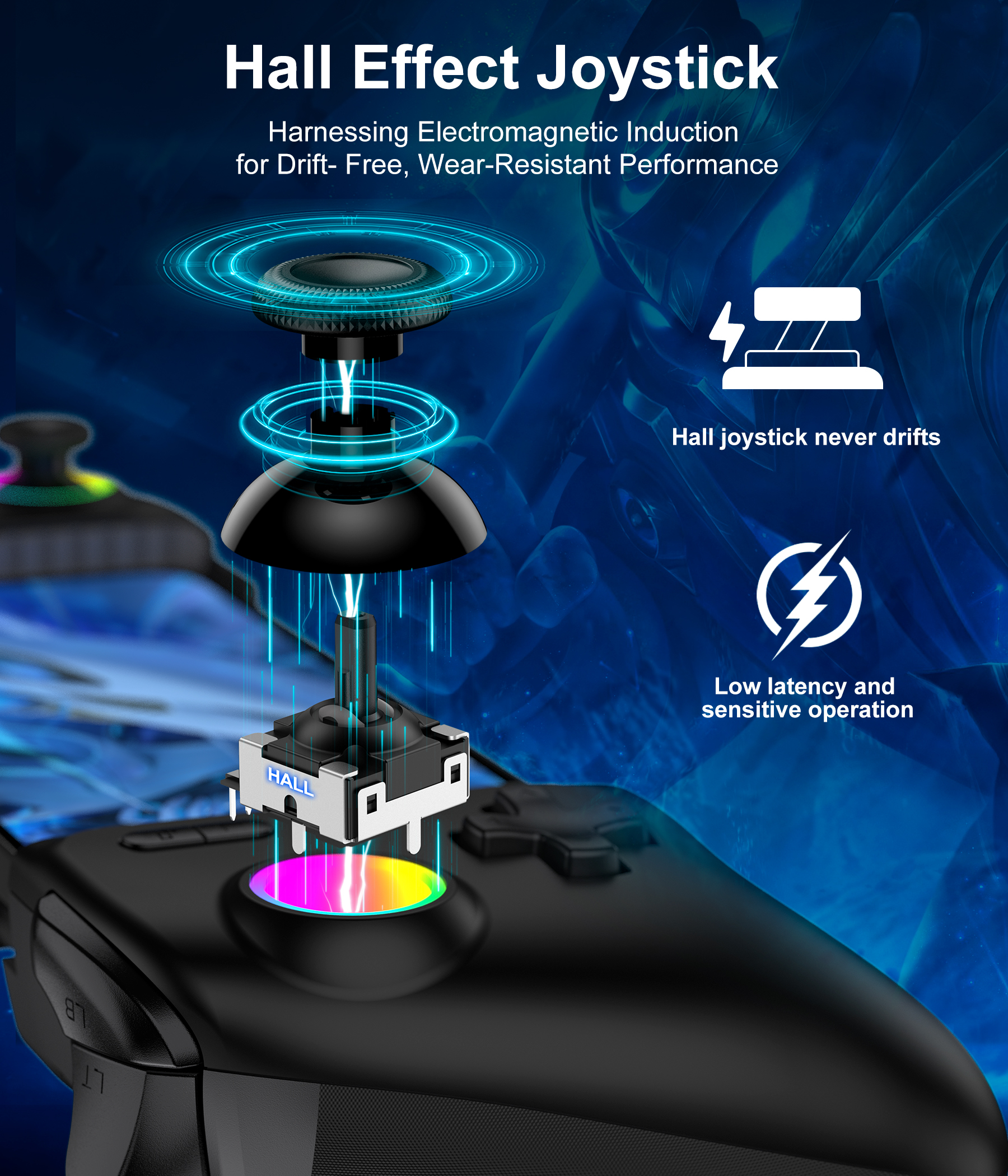 BEBONCOOL MC200 Mobile Phone Hall Effect Controller Type-C Gamepad ...
