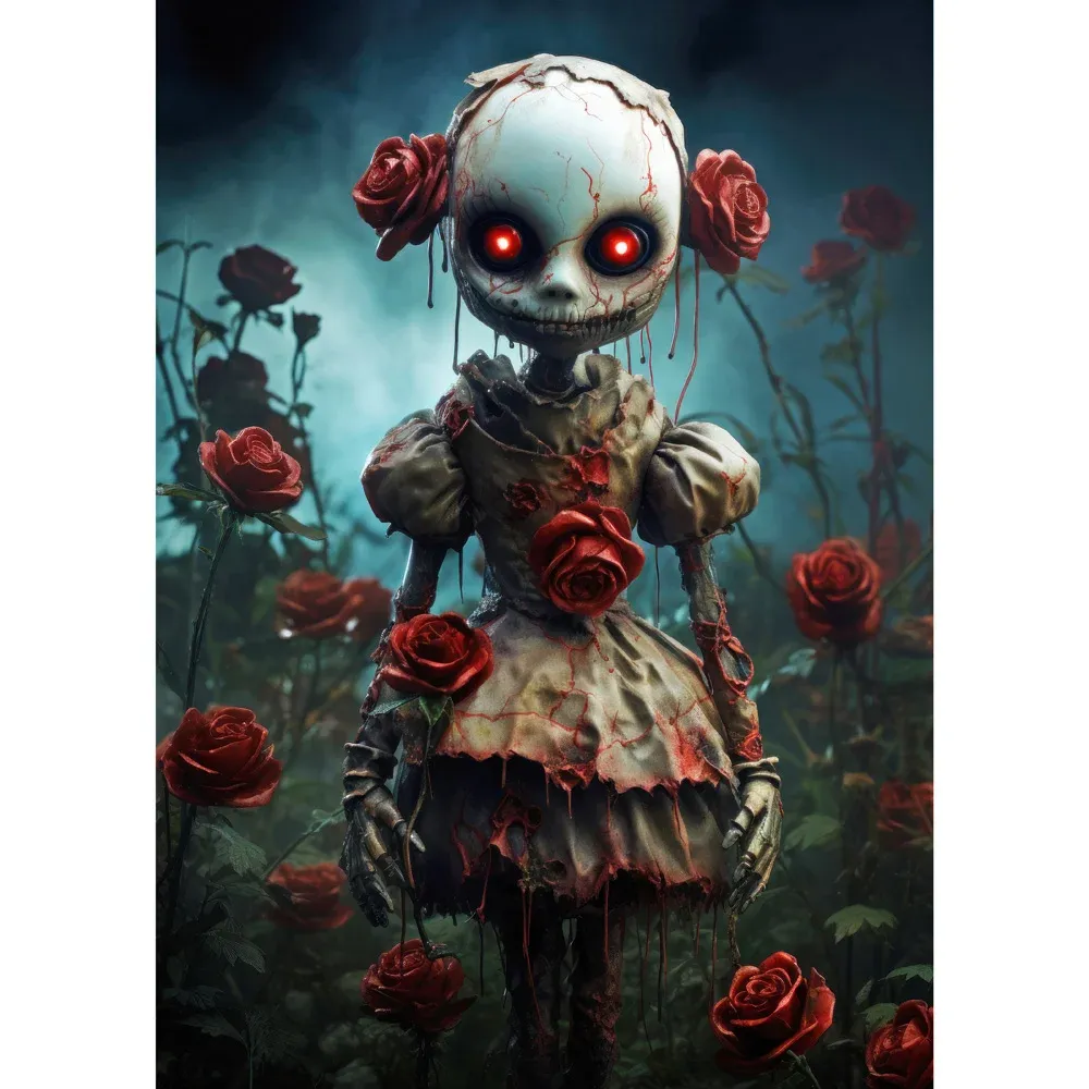 Rose Horror Doll (canvas) full round or square drill diamond painting