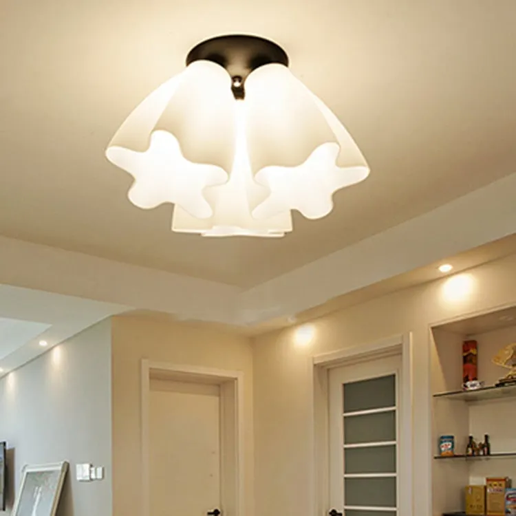 Simple Flower Ceiling Lamp Living Room Lamp Bedroom Simple Lamp ...