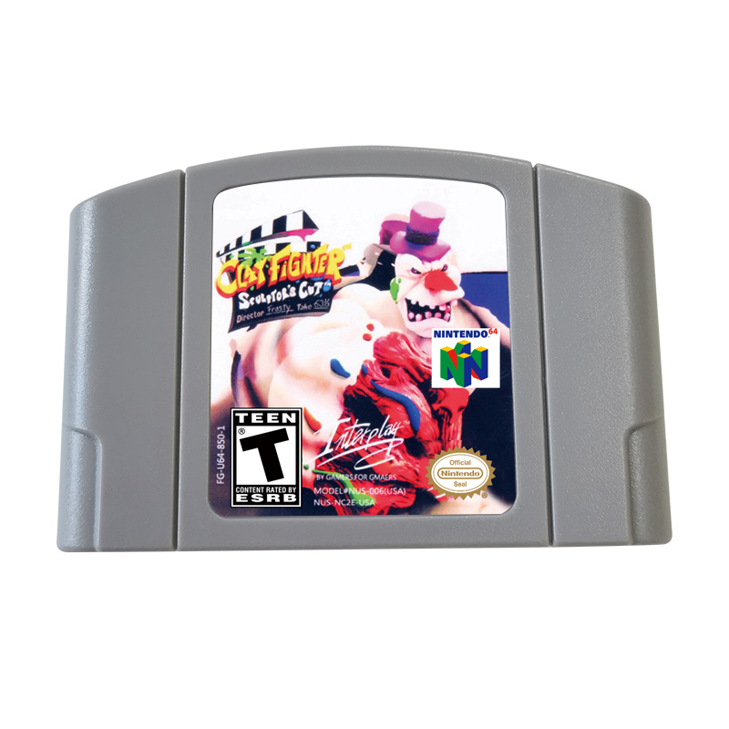 Clay Fighter: Sculptor's Cut N64 Cartridge For Nintendo 64 Game Console