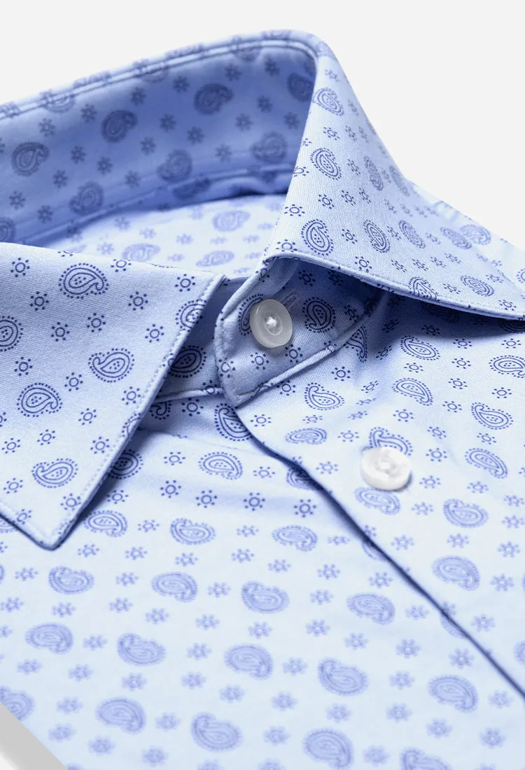 Azure Paisley Print Shirt