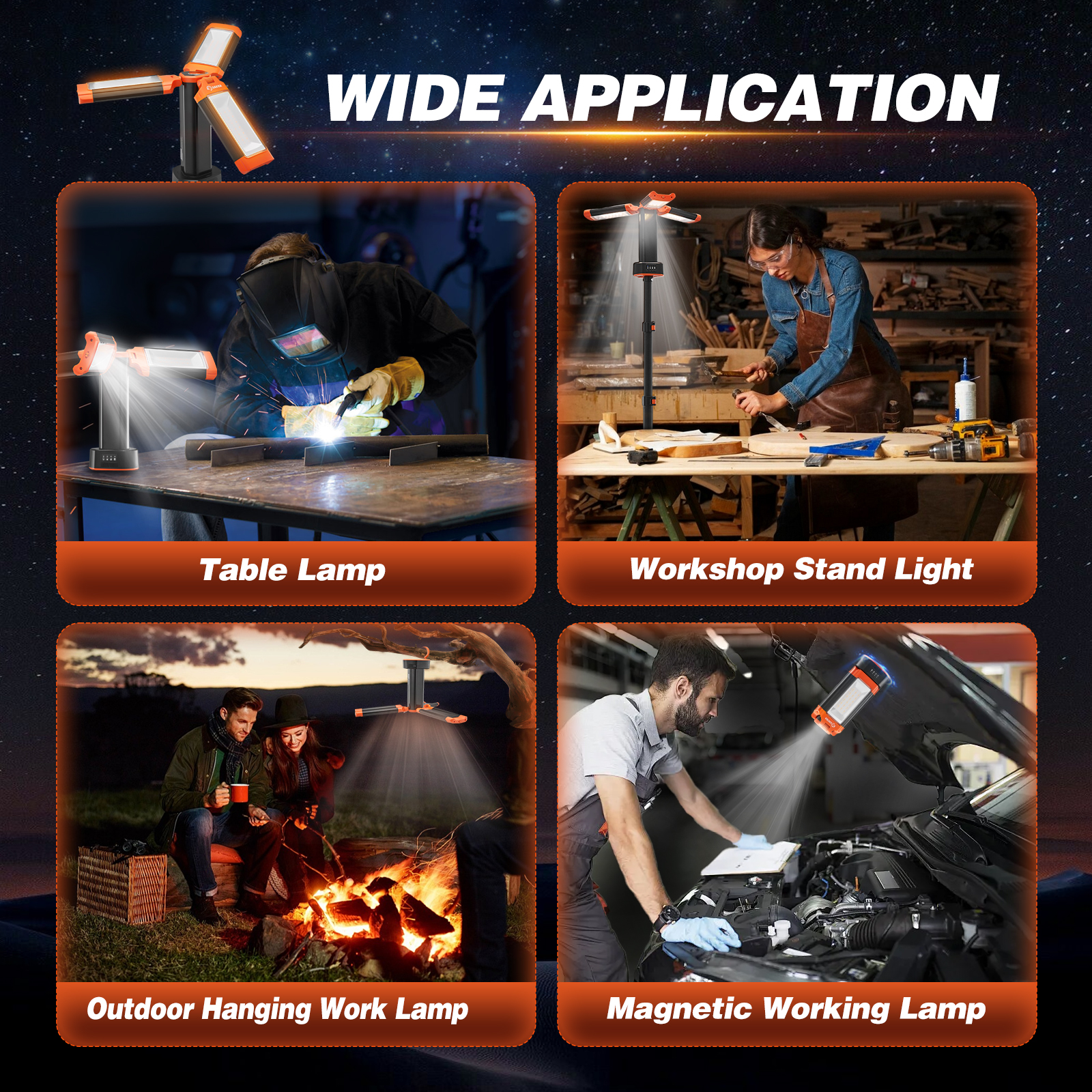 SAKER® Portable Camping Light with Stand