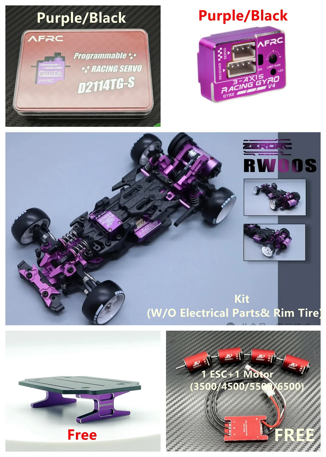 RW00S 1/24 Drift Chassis Kit ZERO RC