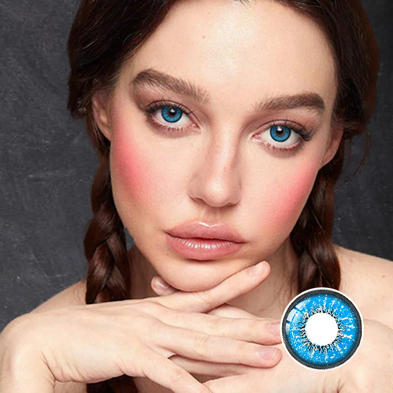 Flame Blue Contact Lenses