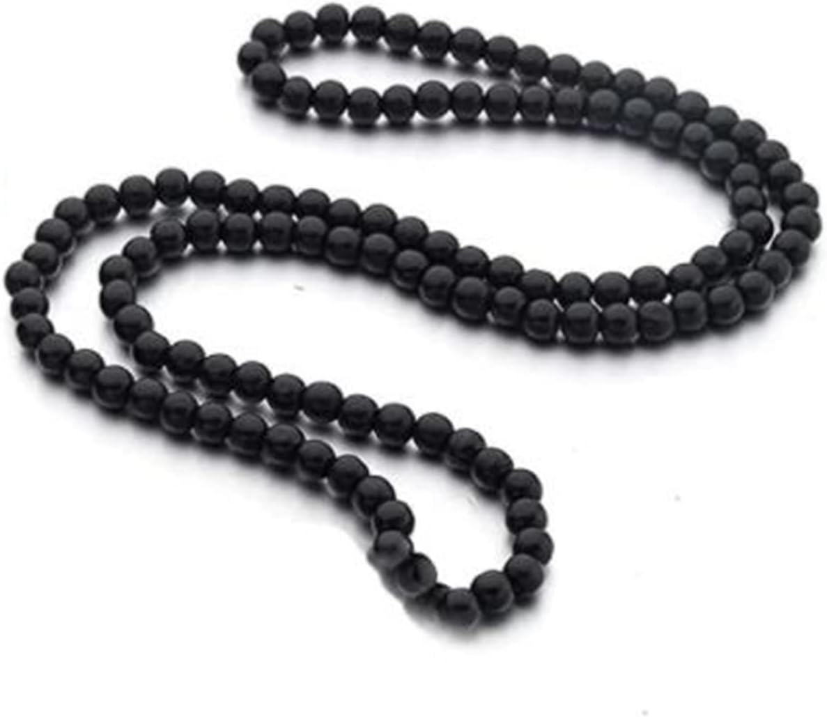 GAR BETHE Natural Wood Bead Necklace 8mm Wooden Beaded Chunky Strand ...