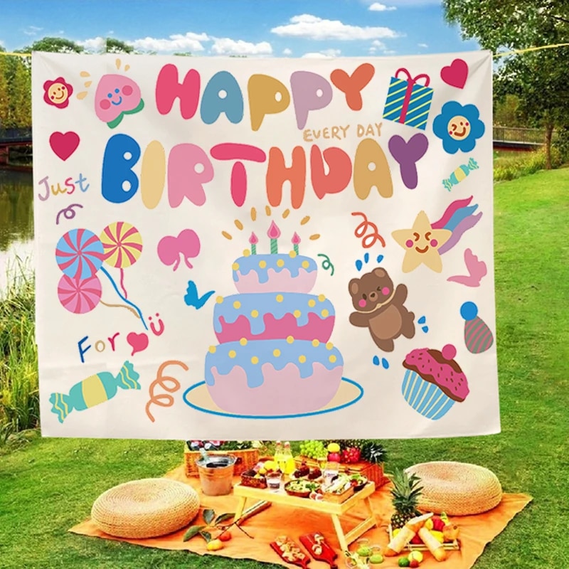 Nigikala Birthday Background Clot Creative Party Banner Happy Birthday ...