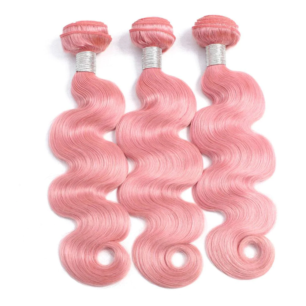 Pink Human Hair Lace Wig