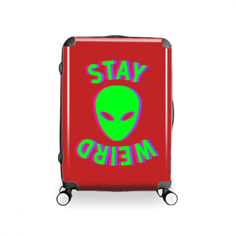 Stay Weird Alien, Pop Art Hardside Luggage