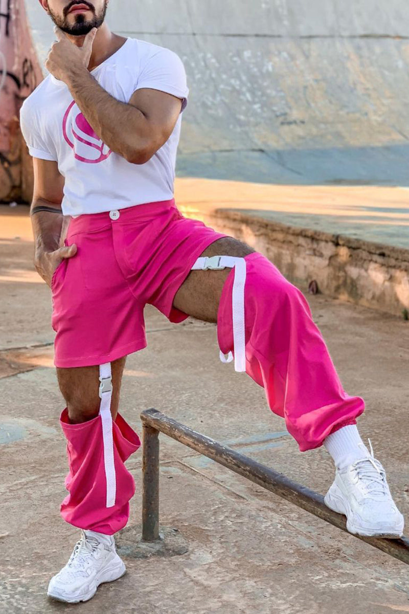 Fancy Two-Wear Shorts Detachable Trousers Fashion Pink Pants