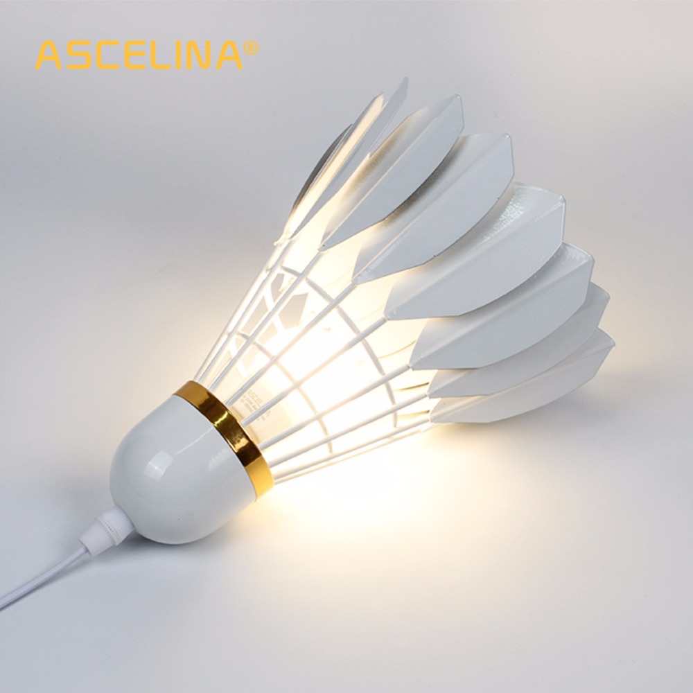 ASCELINA E27 badminton Pendant Lamp shuttlecock retro loft Iron art ...