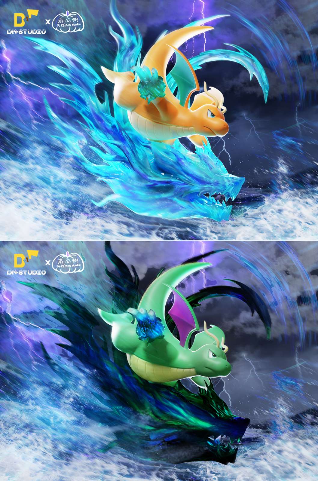 1/20 Scale World Zukan Dragonite - Pokemon Resin Statue - DM Studios