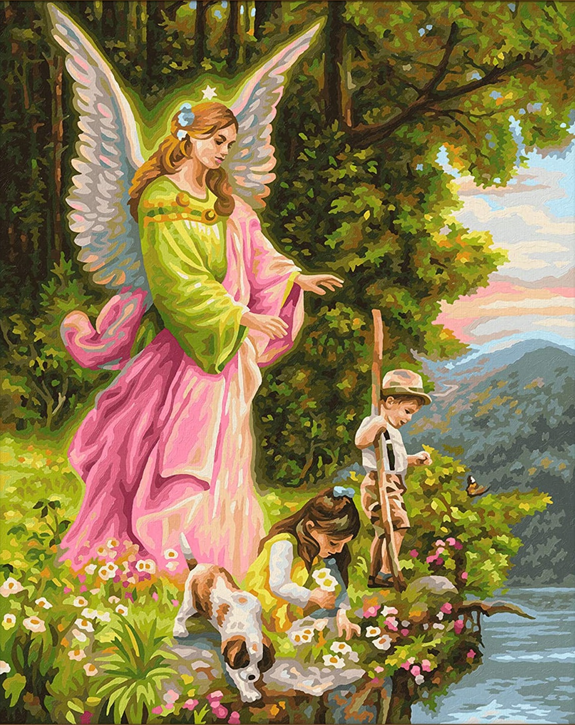 DIY Painting By Numbers | Angel & Children-- 40*50cm