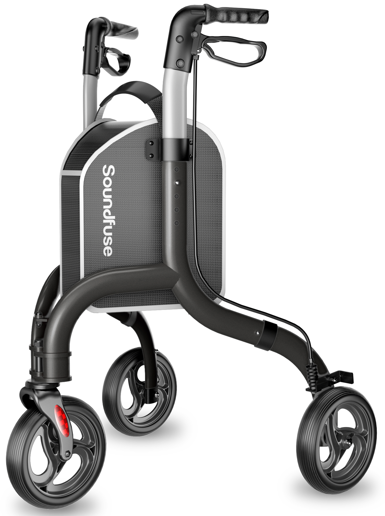 Soundfuse 3 Wheel Walkers for Seniors, Lightweight Foldable Aluminum ...