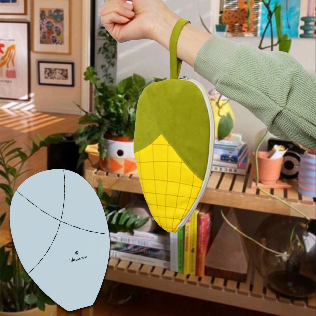 Corn Hand Pouch Sewing Template – With Tutorial