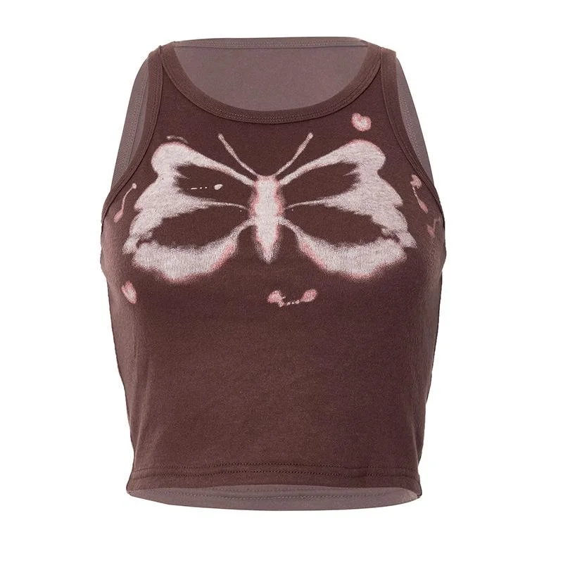 TIE-DYE BUTTERFLY TANK TOP