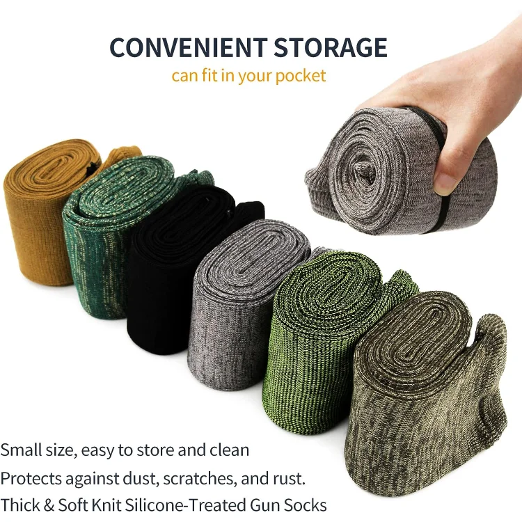 Extra-Thick Gun Socks for Rifles with Scope, Silicone-Treated Gun Socks