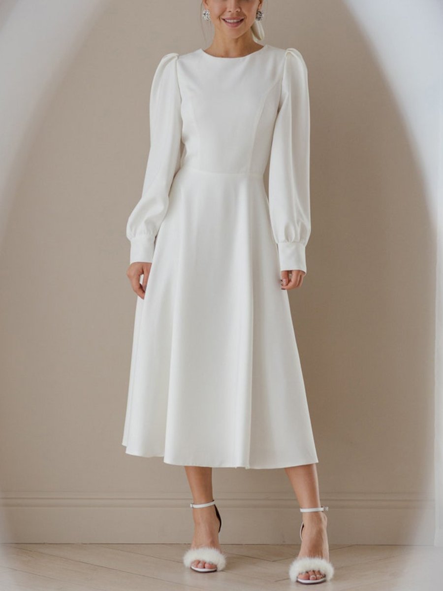 Simple and Plain White Dress