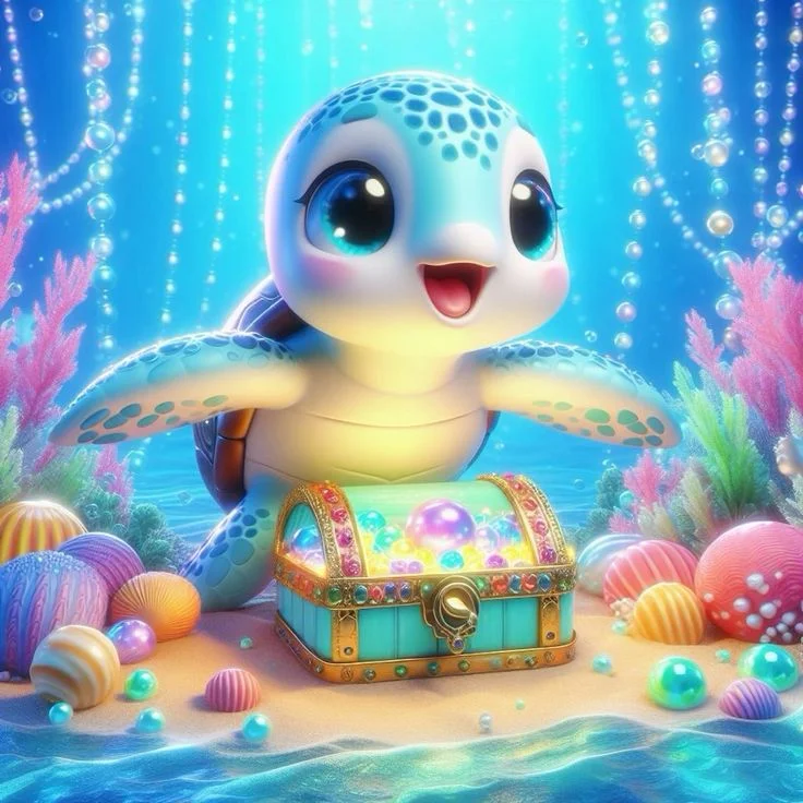 Super Cute Turtle (velvet cloth) AB drill full round/square diamond ...