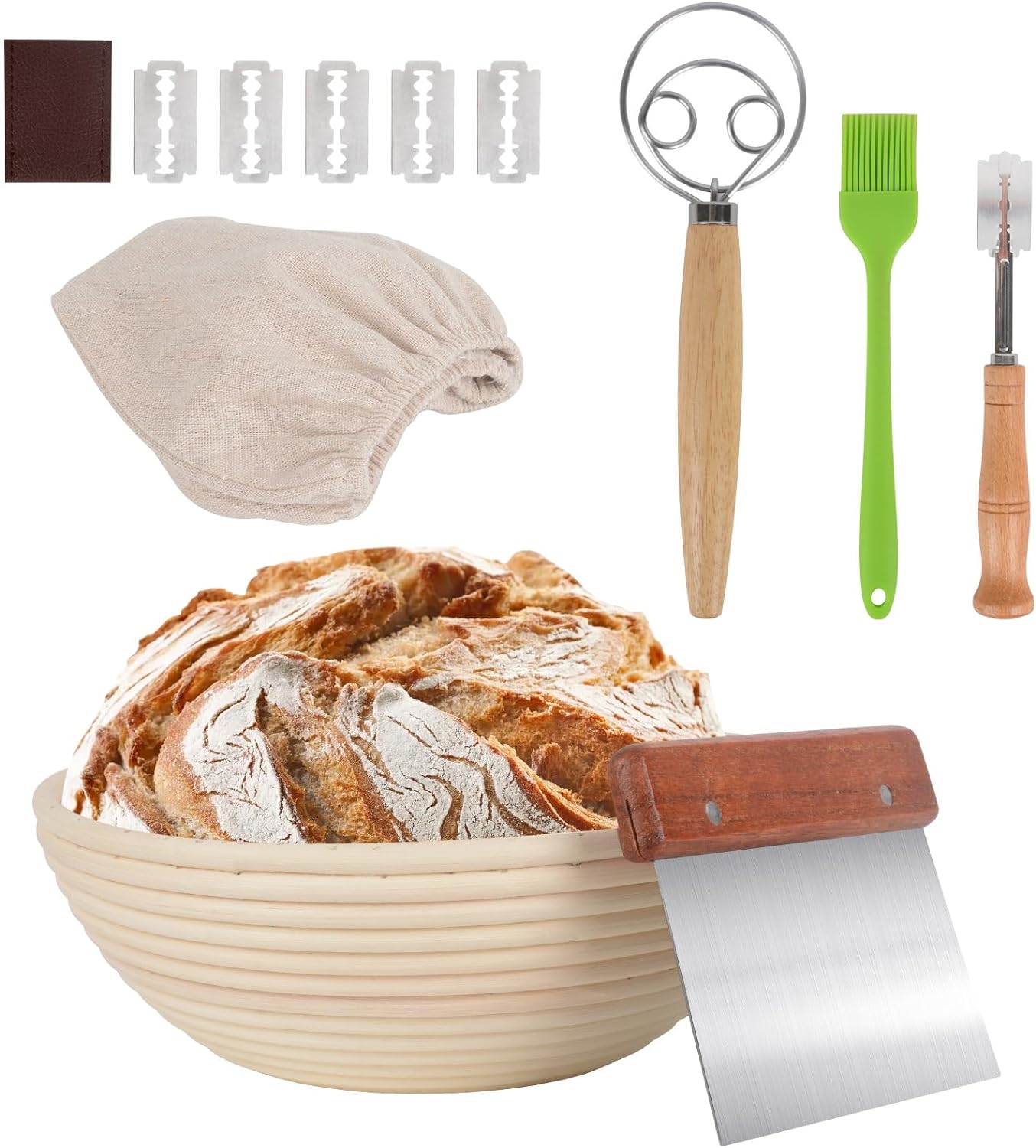 Banneton Bread Proofing Basket Set